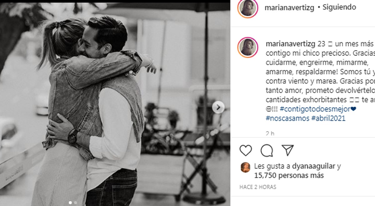 Mariana Vértiz Instagram cumple un mes más de relación con su novio y revela fecha de su boda ...