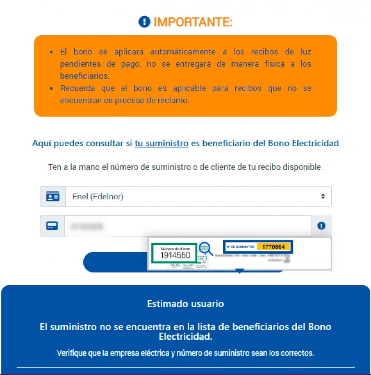 Bono electricidad 160 soles consulta cual es el link oficial para saber ...