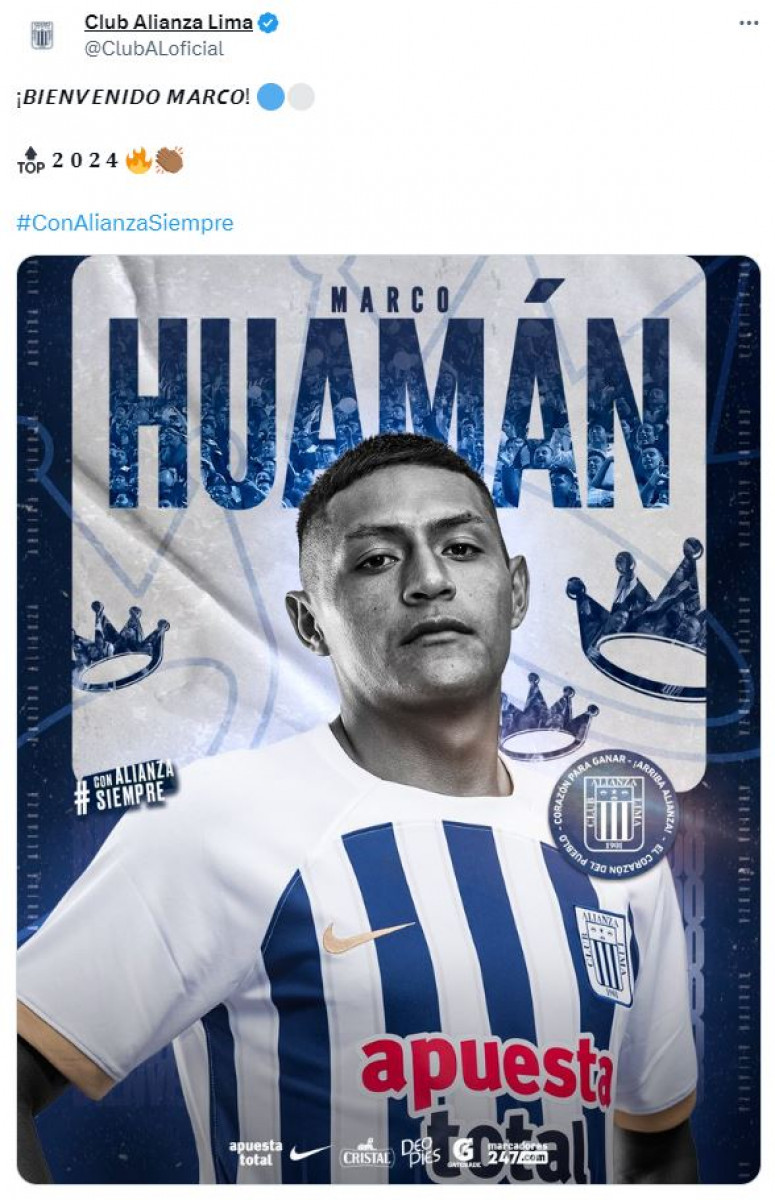 Fichajes Alianza Lima 2024 EN VIVO: Últimas noticias de HOY