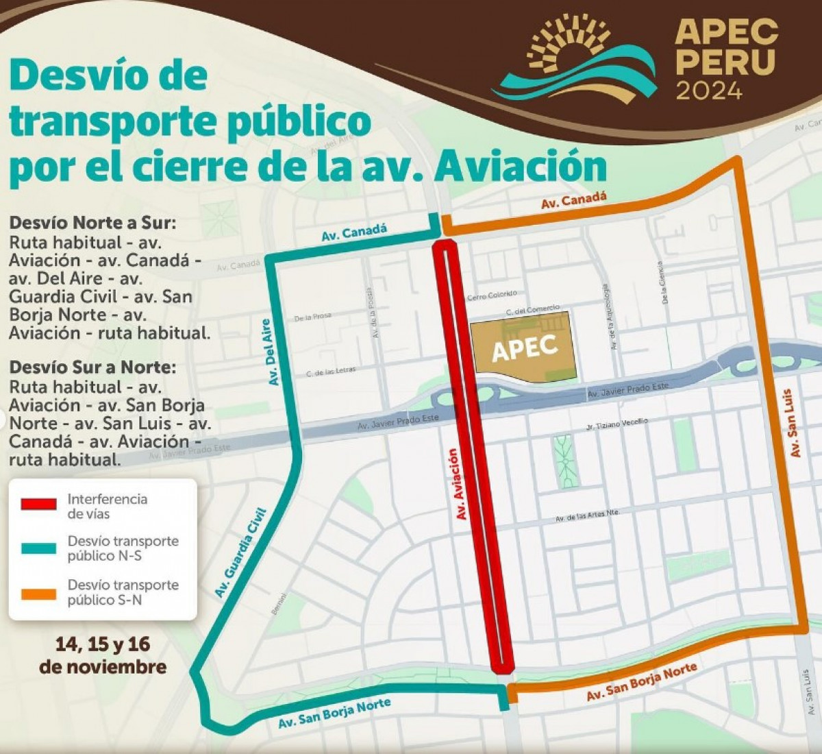 APEC Perú 2024: todo sobre los desvíos, calles cerradas, suspensión de clases, teletrabajo y ...